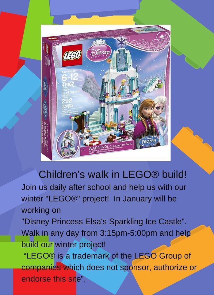 Childrens walk in LEGO® build!, Jacob Edwards Library, Southbridge, 15 ...