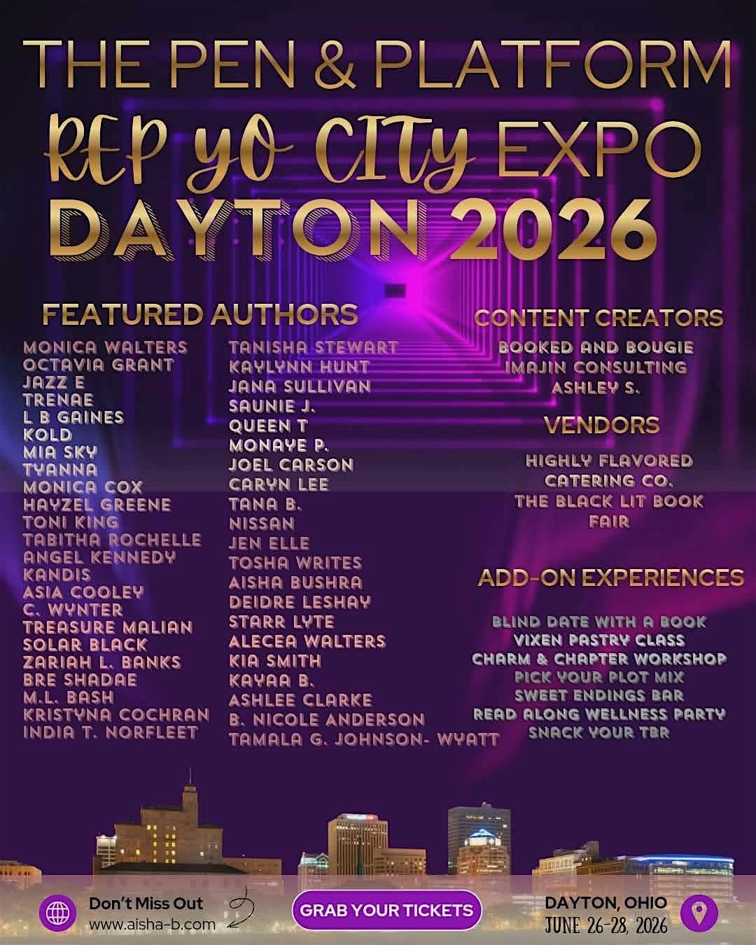 The Pen & Platform: Rep Yo City Book Expo, 1543 Alwildy Ave, Dayton, 27 ...