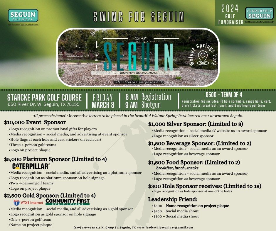 Swing for Seguin 2024: Leadership Seguin Golf Fundraising Event ...