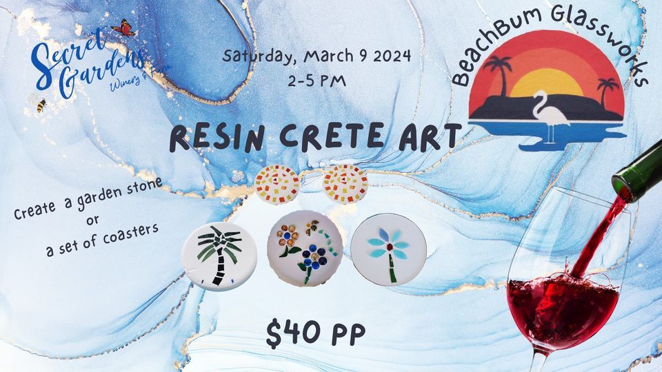 Beach Bum Glass Works: ResinCrete Coasters or Garden Stone Class , 8222 ...