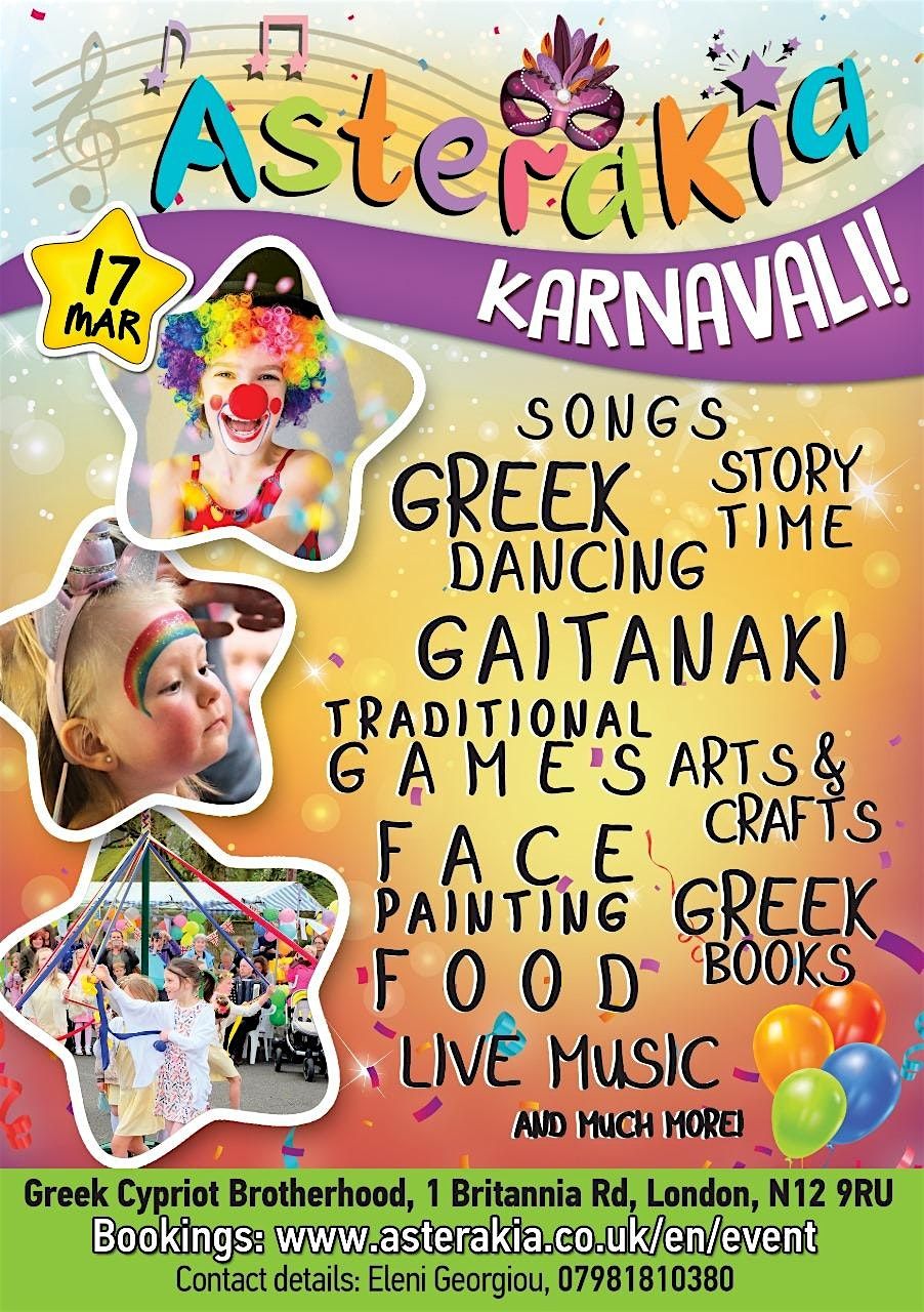 Asterakia Greek Carnival 10 Years Anniversary, Winchmore School, London ...