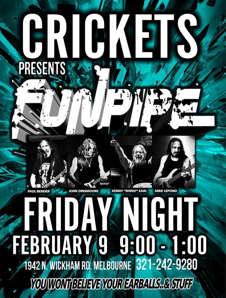 Funpipe Rocks Crickets!, Crickets Spirits Sports & Food, Melbourne, 9 ...