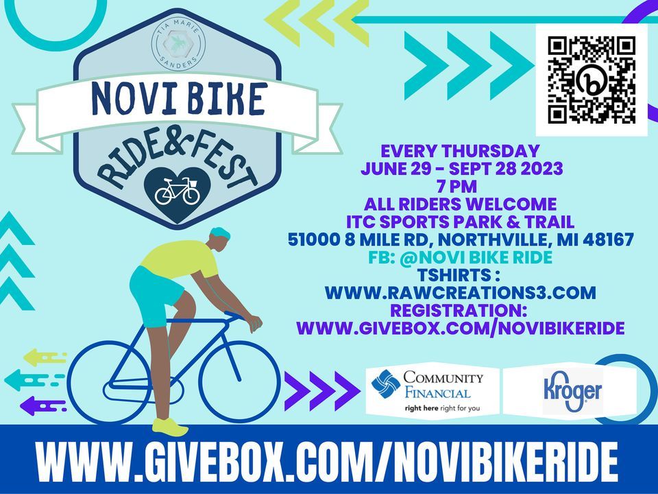 Novi Bike Ride - Weekly Community Bike Ride, Novi ITC Community Sports ...
