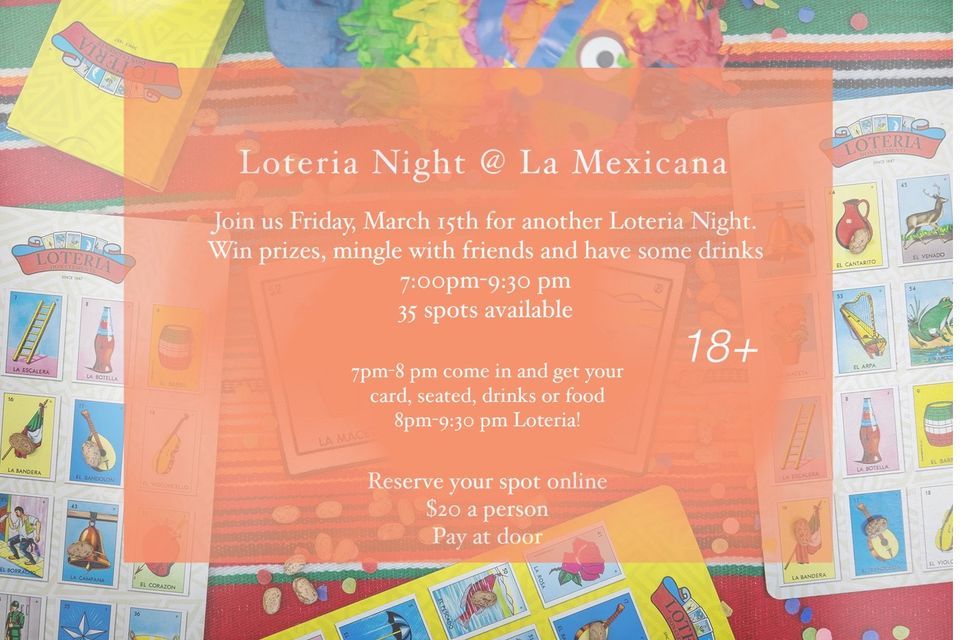 Loteria Night, 834 Water St, Sauk City, WI, United States, Wisconsin ...