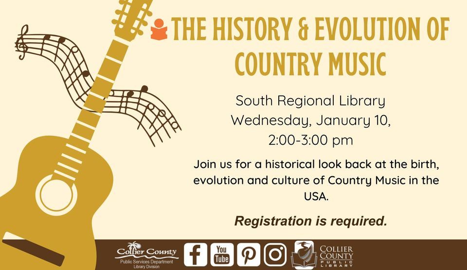 The History & Evolution of Country Music at South Regional Library ...