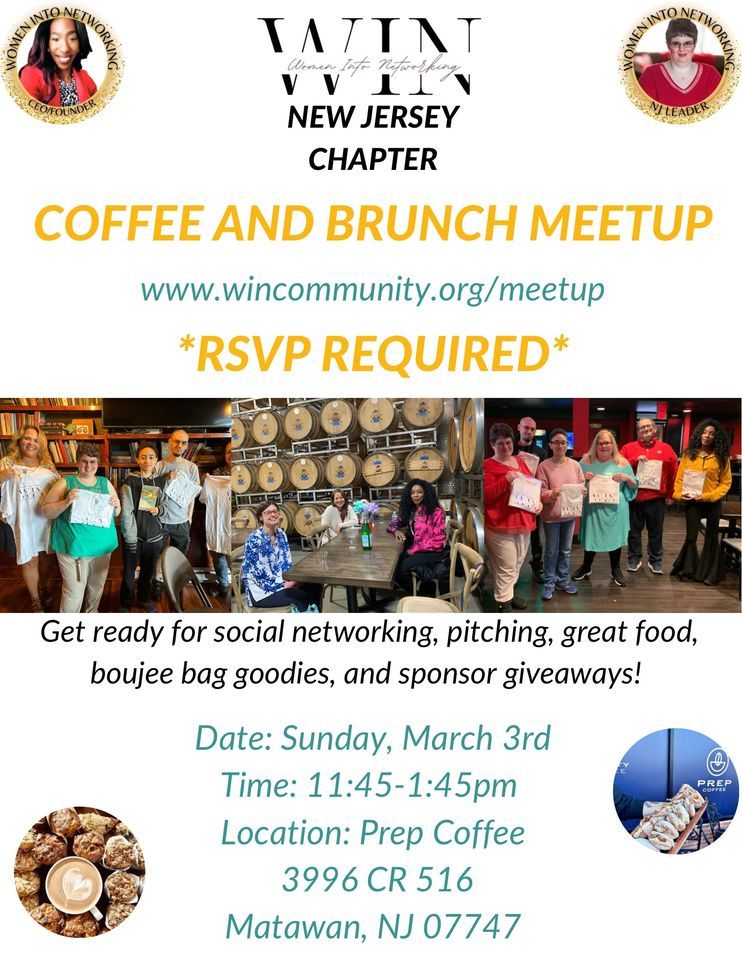 Coffee and Brunch NJ WIN Meetup, Prep Coffee, Old Bridge, 3 March 2024 ...