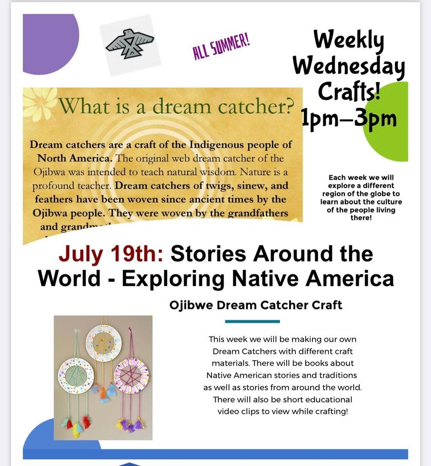 Summer Reading Weekly Wednesdays Craft: Exploring Native America with ...