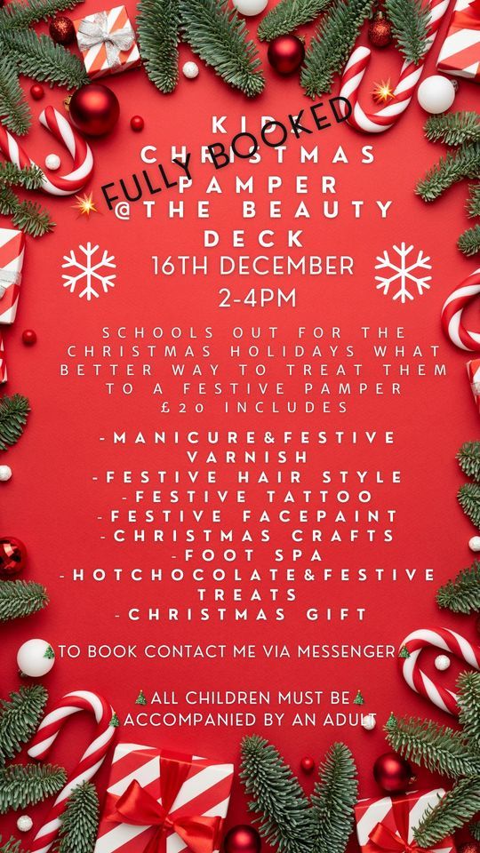 Kid’s Christmas Pamper, Portland Marina, Bovington Camp, 16 December ...
