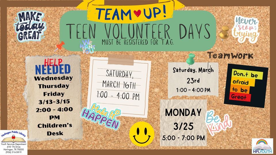March Volunteer Days!, 410 76 Dr, Harlingen, TX, United States, Texas ...