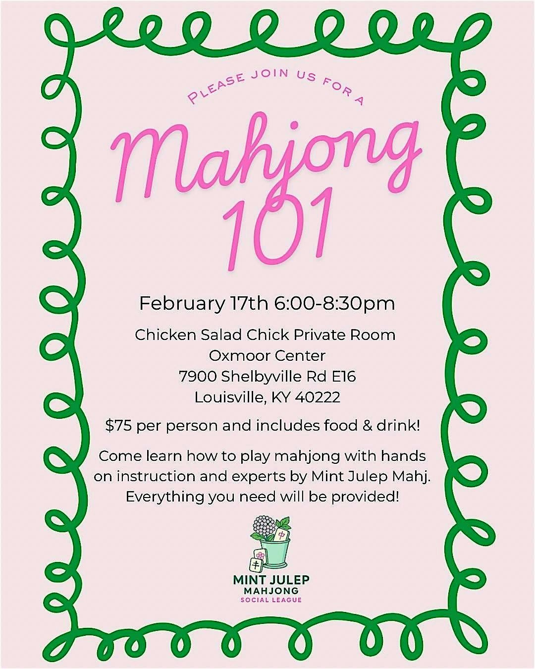 Mahjong 101 - at Chicken Salad Chick, Chicken Salad Chick, Louisville ...