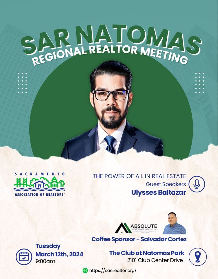 Natomas SAR Realtor Meeting , The Club at Natomas Park, Sacramento, 12 ...