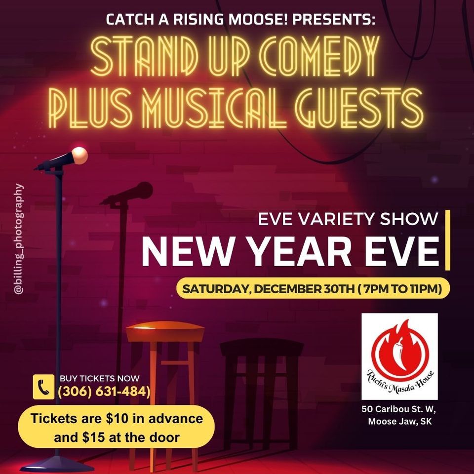Stand-up Comedy Plus Musical Guests, Ruchi'smasalahouse, Moose Jaw, December 30 2023 | AllEvents.in