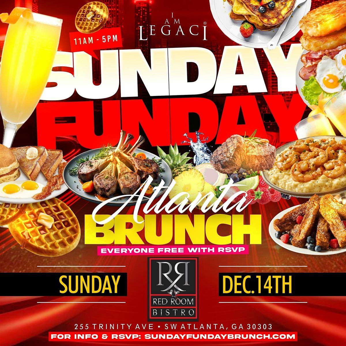SUNDAY FUNDAY ATLANTA — Brunch • Mimosas • $10 Hookah • Day Party, Red ...