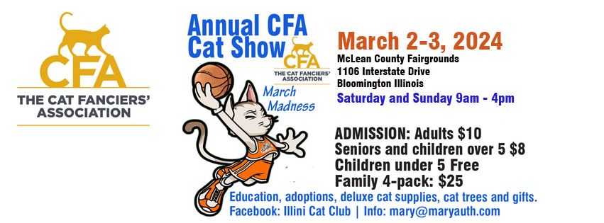 Annual All Breed Cat Show, McLean County Fairgrounds, Bloomington, 2 ...