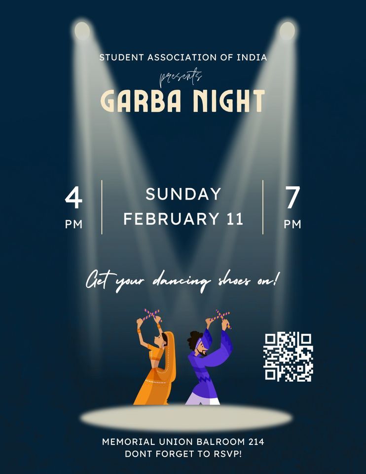 Garba Night, UND Memorial Union, Grand Forks, 11 February 2024 | AllEvents