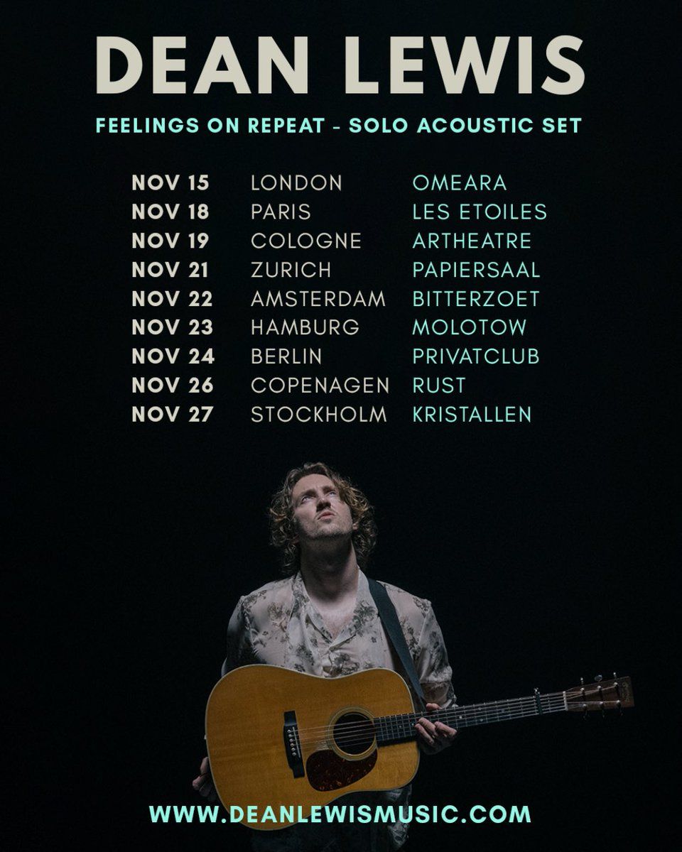 Dean Lewis London Tickets, Eventim Apollo, London, 7 February 2025 ...