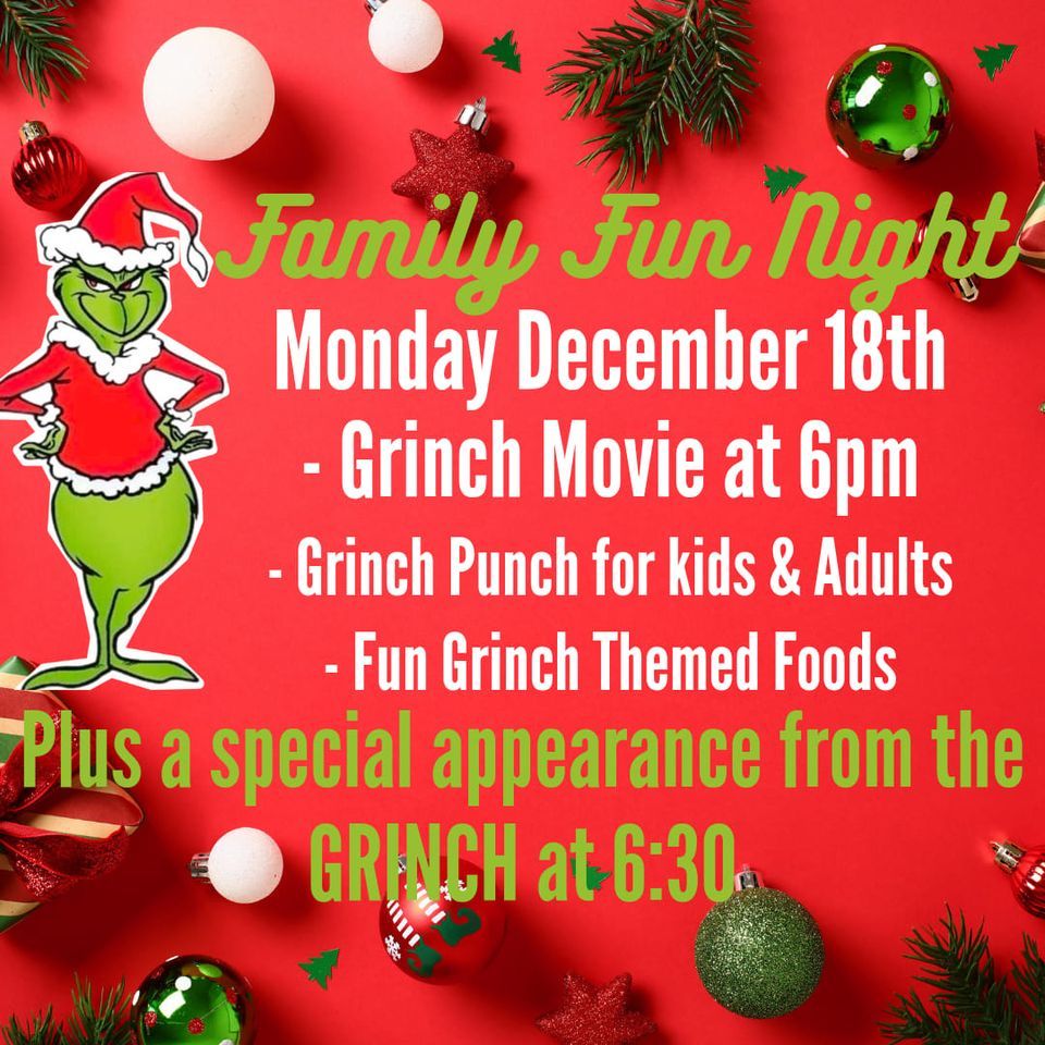 Family Fun Night: Grinchmas, A Bit Twisted Brewpub and BBQ, Aurora, 18 ...