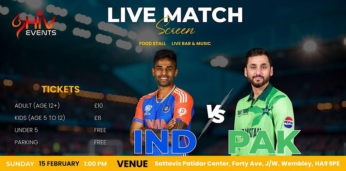 INDIA Vs PAKISTAN Cricket Match Live Event, Sattavis Patidar Centre ...