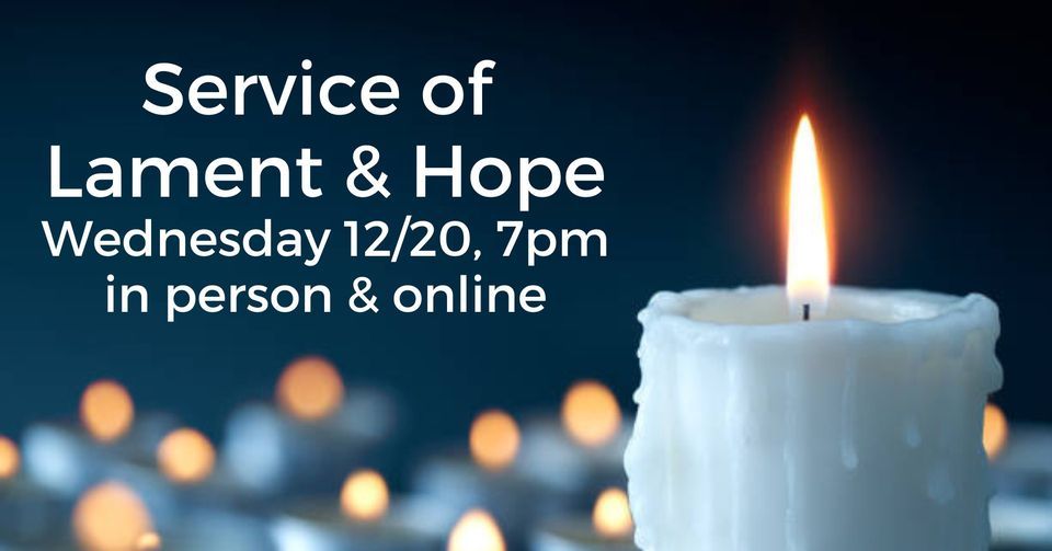 Service of Lament & Hope, 50 Paul Revere Rd Arlington, MA, United ...