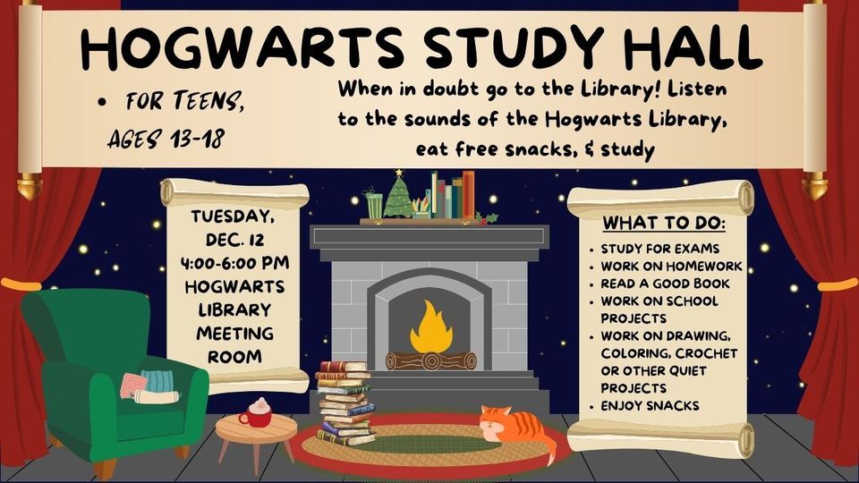 Hogwarts Study Hall, Marianna Black Library, Bryson City, 12 December ...