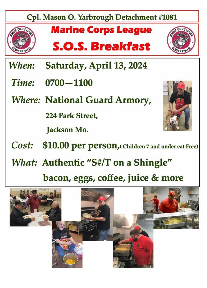 S.O.S Breakfast. , Jackson National Guard, Independence, 13 April 2024 ...