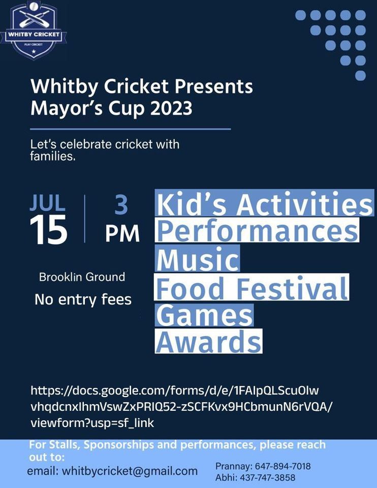 Mayor cup,2023, Brooklin Spring Fair, Whitby, 15 July 2023 | AllEvents