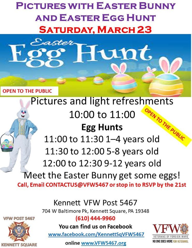 Pictures with Easter Bunny & Easter Egg Hunt OPEN TO THE PUBLIC, 704 W ...