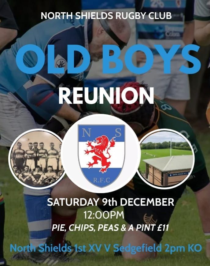 OLD BOYS REUNION , North Shields RFC, 9 December 2023 | AllEvents.in