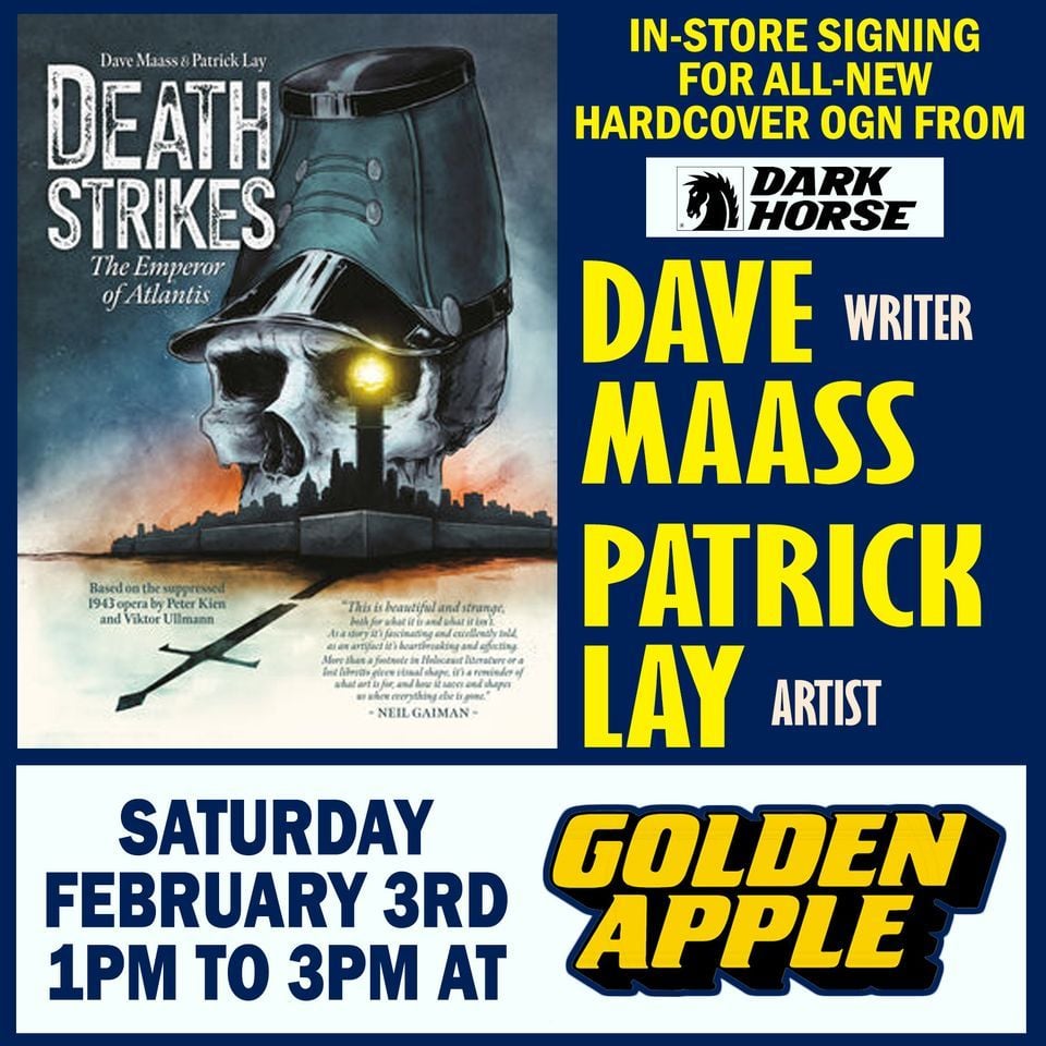 Death Strikes HC Book Launch with Dark Horse Creators Dave Maass and ...