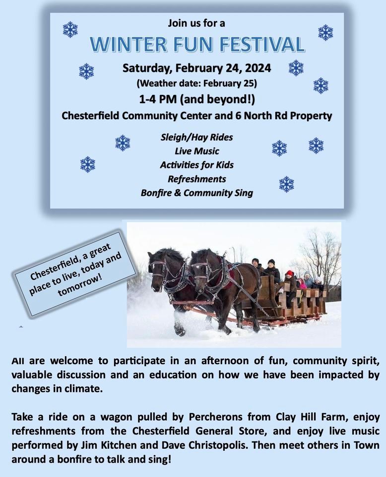 Winter Fun Festival!, Chesterfield Community Center 400 Main Rd ...
