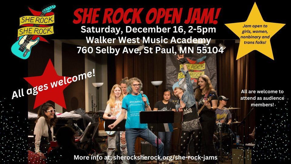 She Rock All Ages Jam!, Walker West Music Academy, Roseville, December ... She Rock All Ages Jam!, Walker West Music Academy, Roseville, December ...