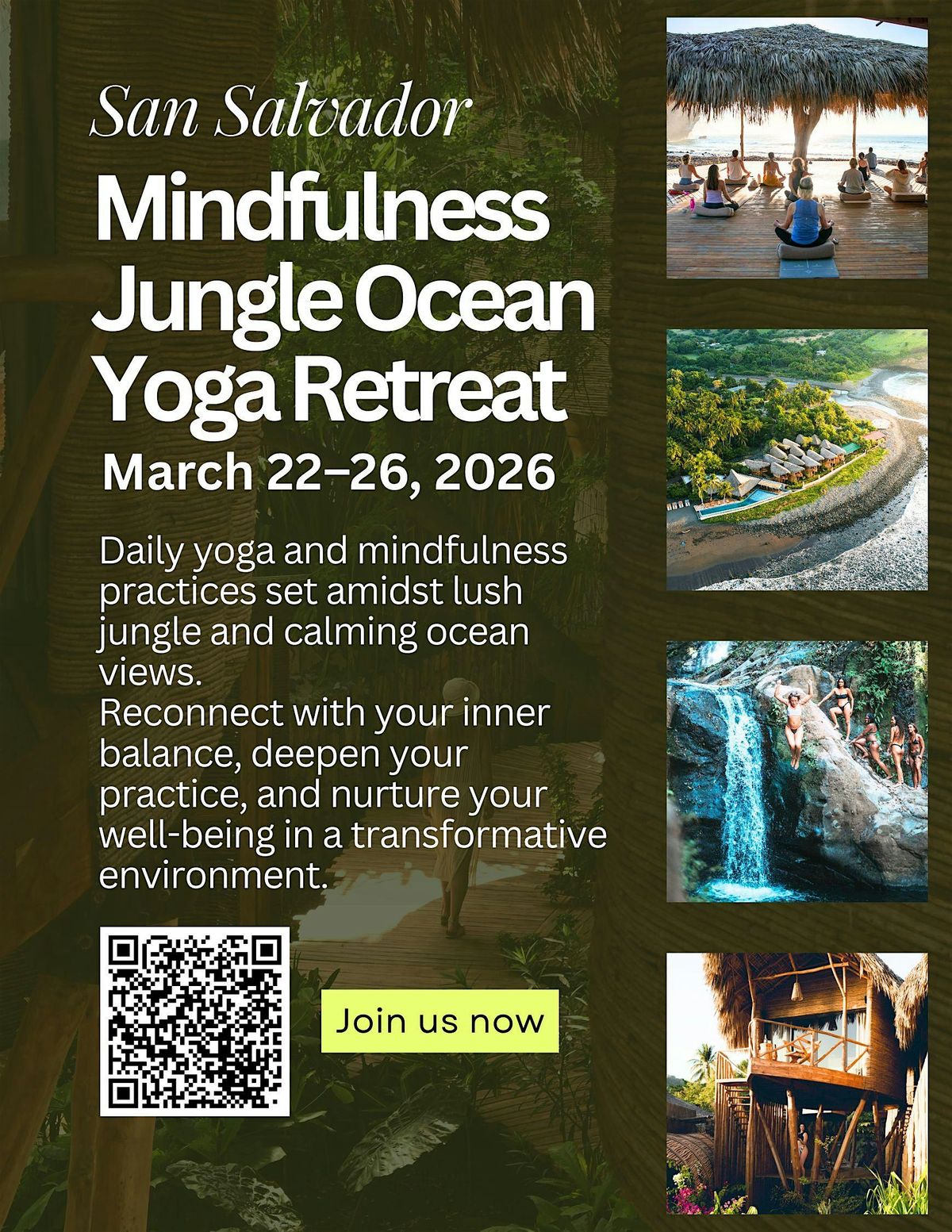 Mindfulness Jungle Ocean Yoga Retreat- San Salvador -March 22nd 26th ...