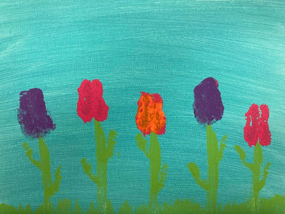 Finger Paint & Sippies - Flowers, The Artist’s Lounge, Seneca Falls ...