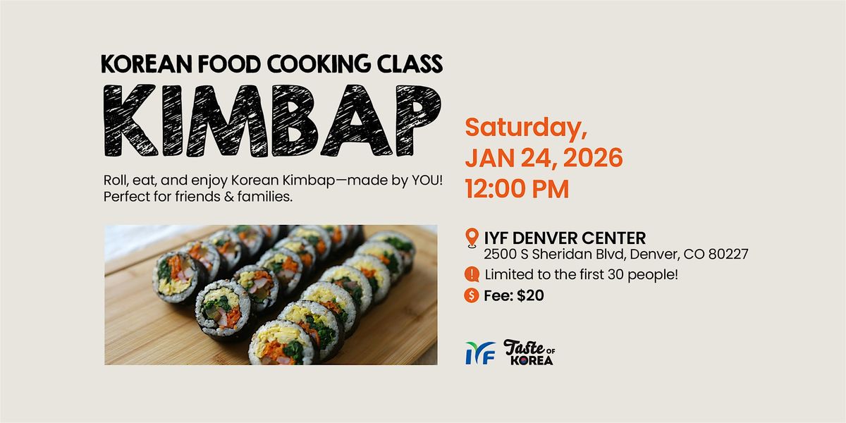 Korean Cooking Class - Making Kimbob!, International Youth Fellowship ...