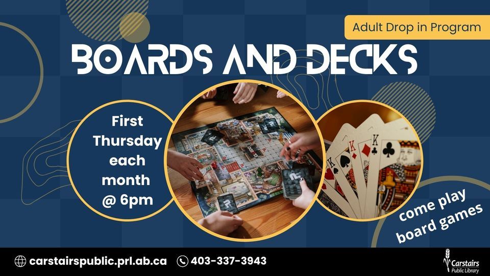 Boards & Decks, Carstairs Public Library, 4 January 2024 | AllEvents