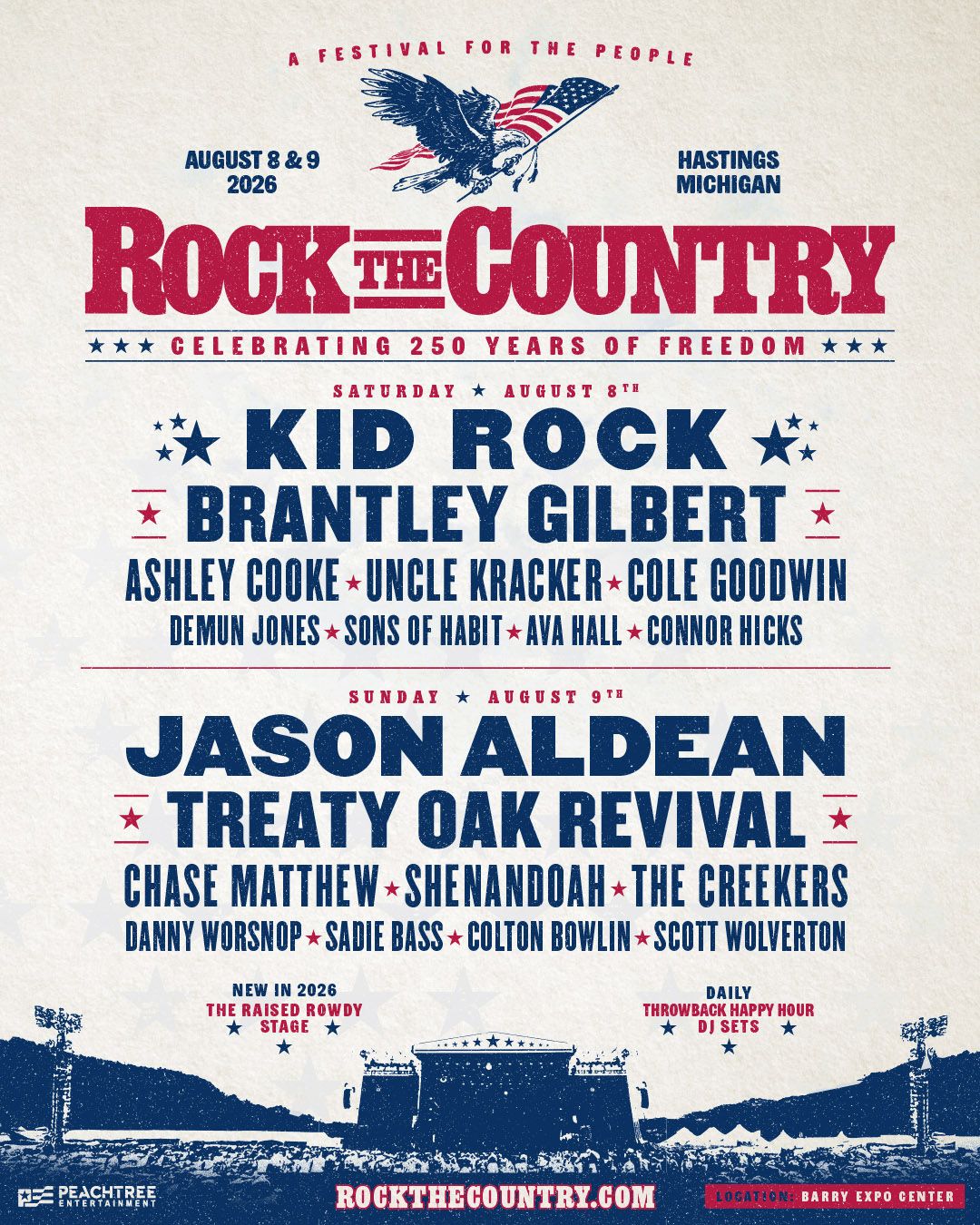 Rock The Country: Kid Rock Jason Aldean Brantley Gilbert & Ella Langley ...