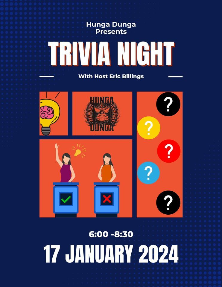 TRIVIA! at Hunga Dunga, Hunga Dunga Brewing Company, Moscow, January 17 ...