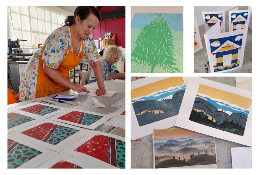 Linocut Printmakers Studio day, Artpocket, Norwich, February 25 2024 ...