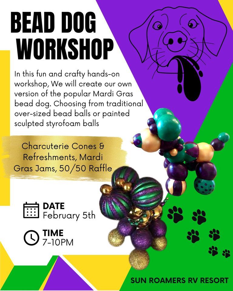Mardi Gras Bead Dog Workshop, Sun Roamers RV Resort, Pearl River ...