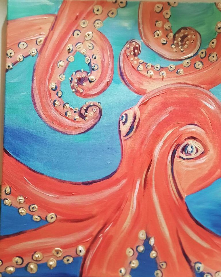 Painting w/ Reagan- Jolly Octopus, Sun Bear Gallery and Studio, Laguna ...
