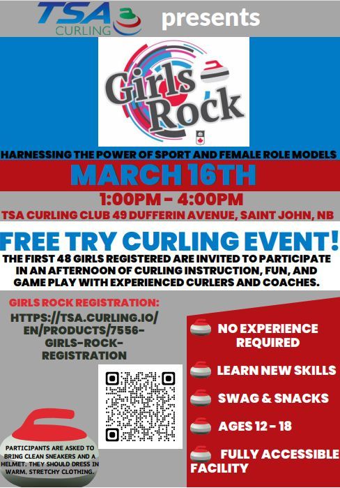 Girls Rock, TSA Curling Club, Saint John, 16 March 2024 | AllEvents