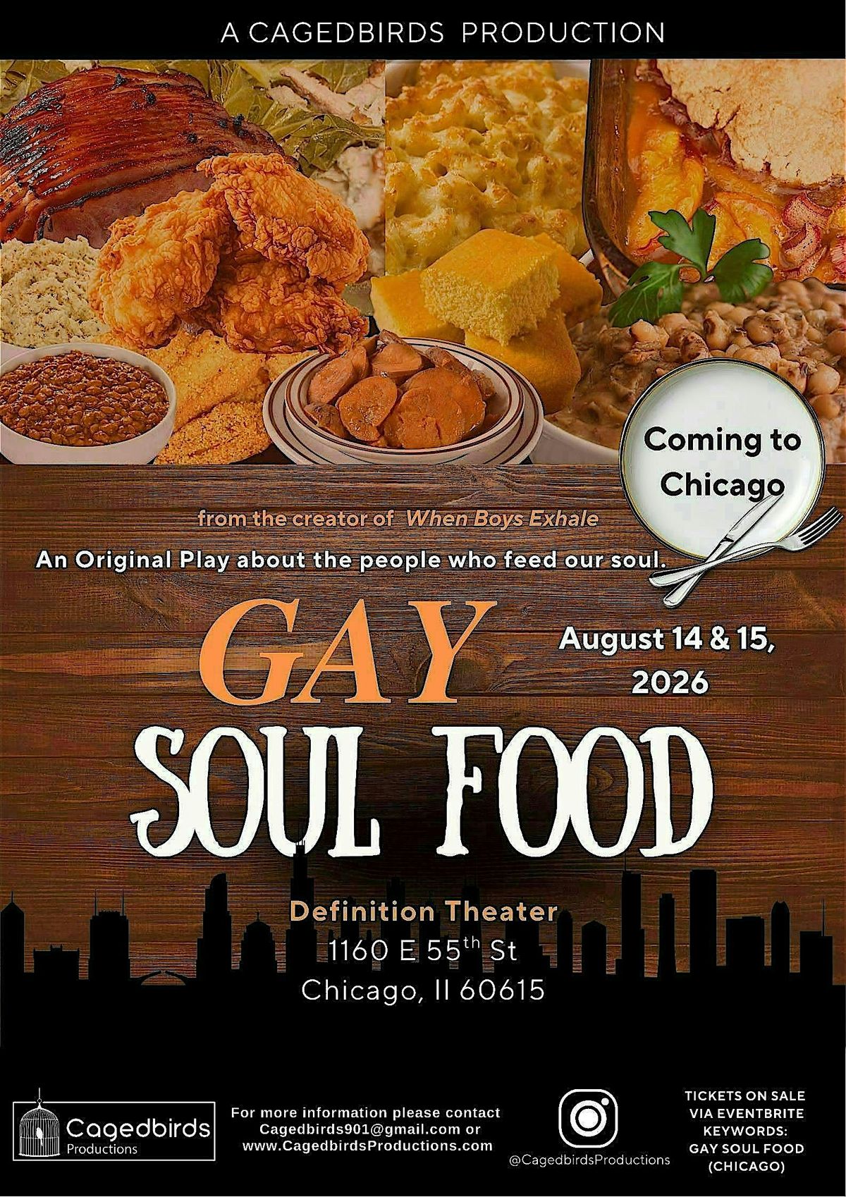 GAY Soul Food (Chicago), Definition Theatre, Chicago, 14 August to 15 ...