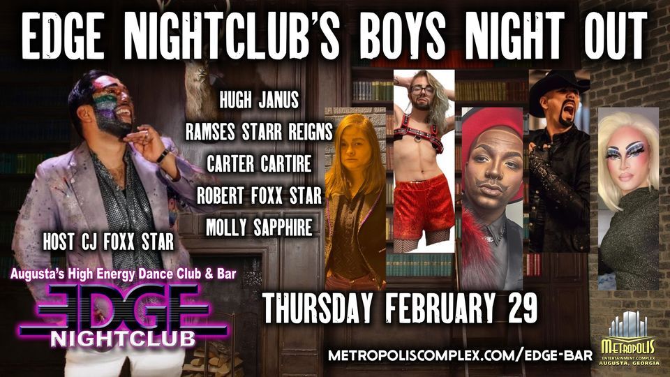 Edge Nightclubs Boys Night Out, Edge Nightclub, Augusta, 29 February to ...