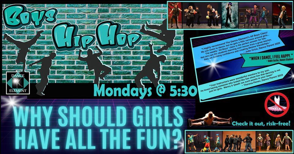 All Boys Hip Hop (Age 6+), The Dance Element, Skippers Corner, 4 ...