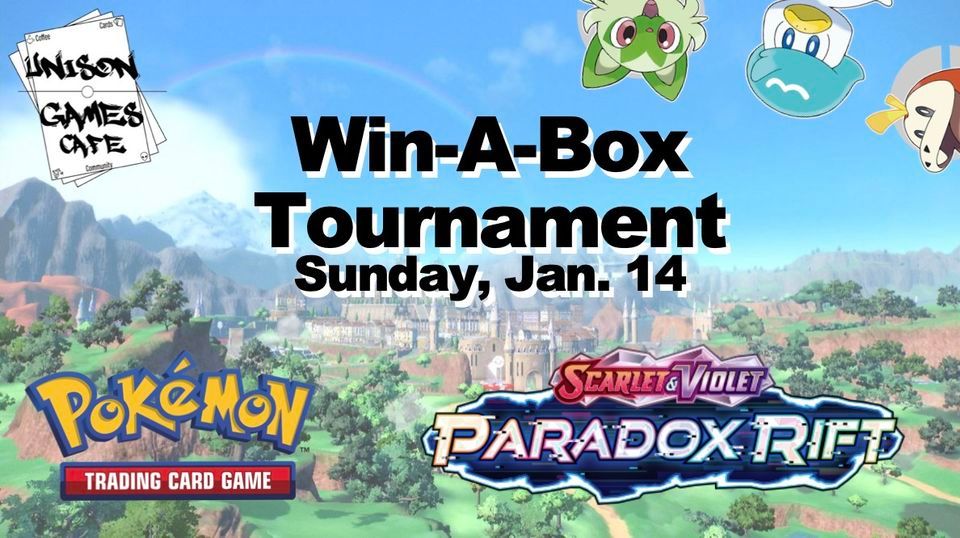 UGC Pokemon Win-A-Box Tournament, Unison Games Cafe, Hamden, 14 January ...
