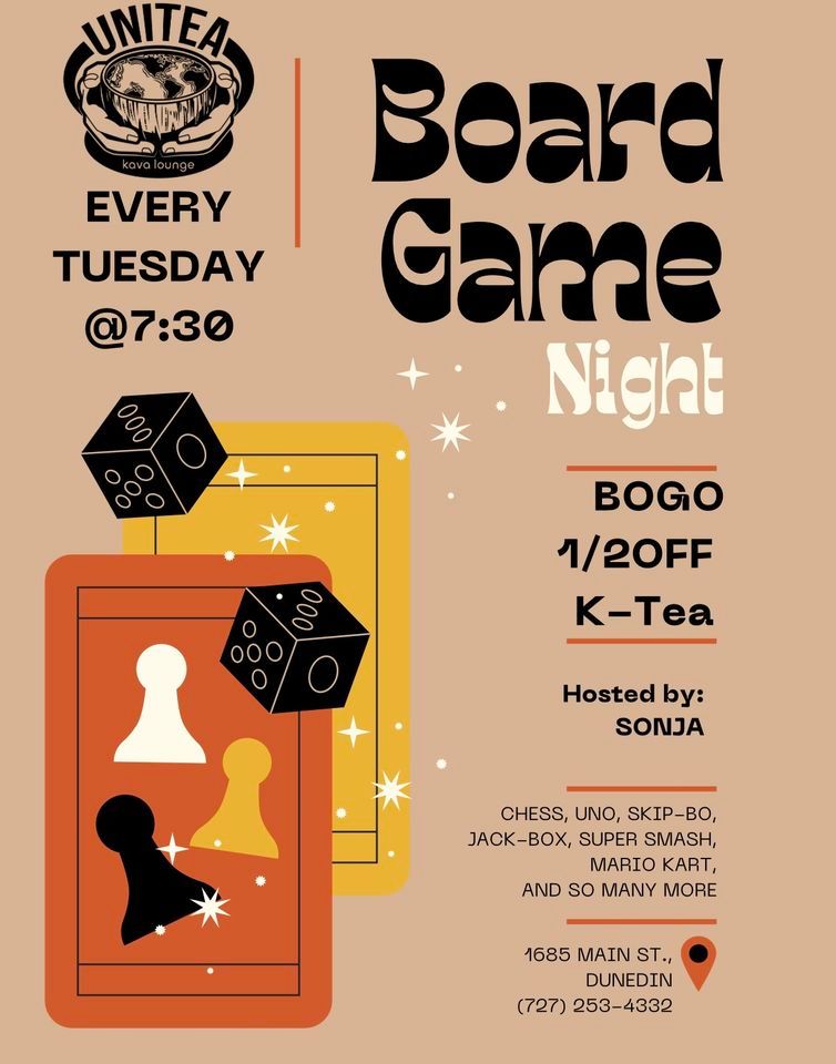Game night!, UniTea Kava, Dunedin, 26 December 2023 | AllEvents