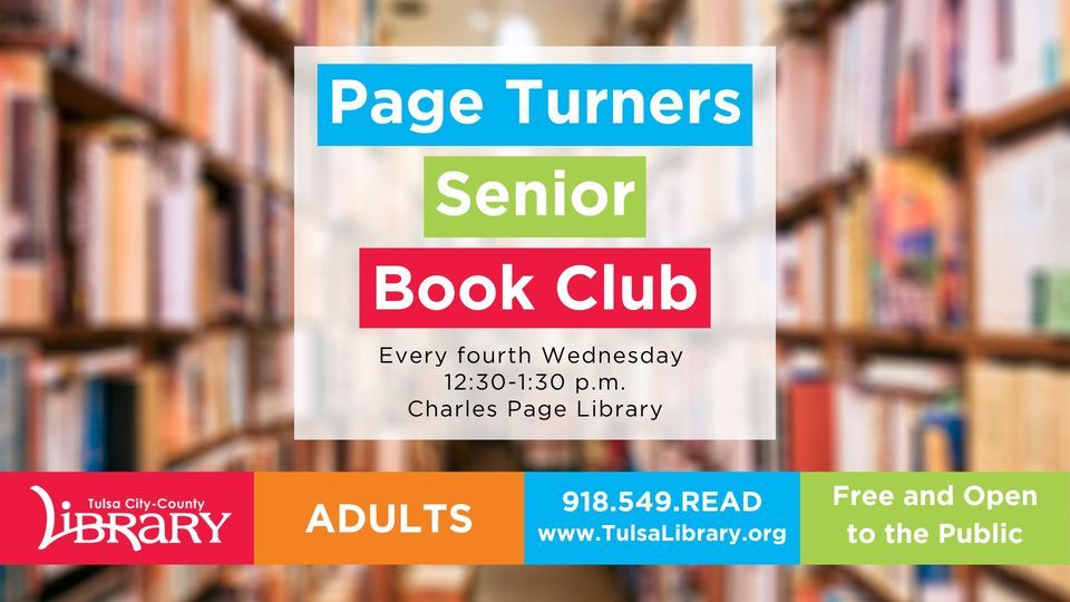 Page Turners Senior Book Club, Charles Page Library, Sand Springs, 24 ...