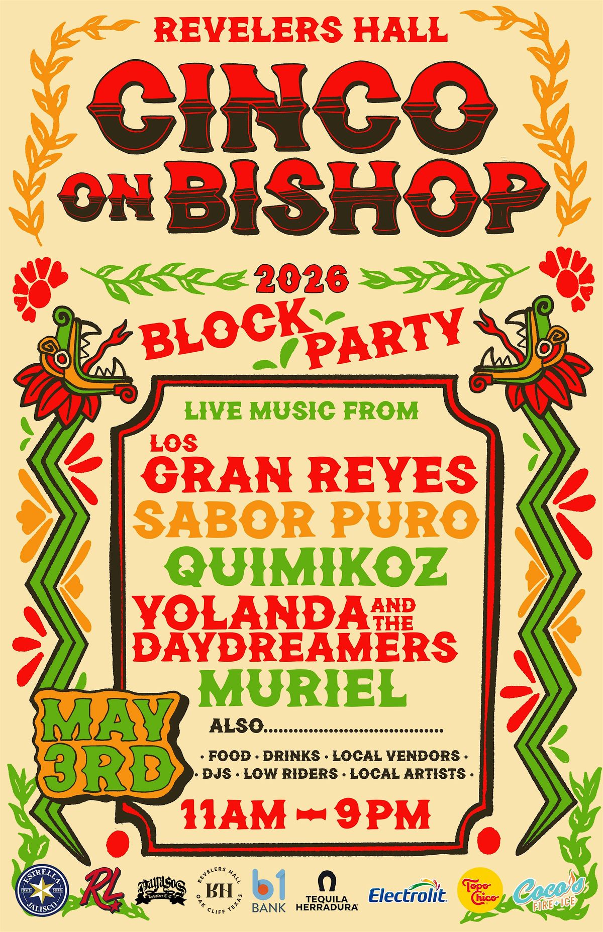 Cinco on Bishop Block Party, Revelers Hall, Dallas, 3 May 2026 | AllEvents