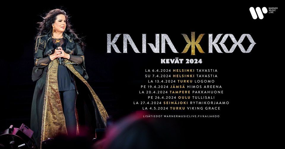 Kaija Koo | Pe 26.4.2024 | Tullisali, Oulu | LOPPUUNMYYTY, Tapahtumakeskus Tullisali, Oulu ...