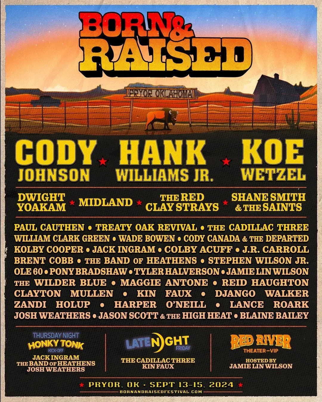 Born & Raised Music Festival (3-Day Pass) with Cody Johnson, Hank ...
